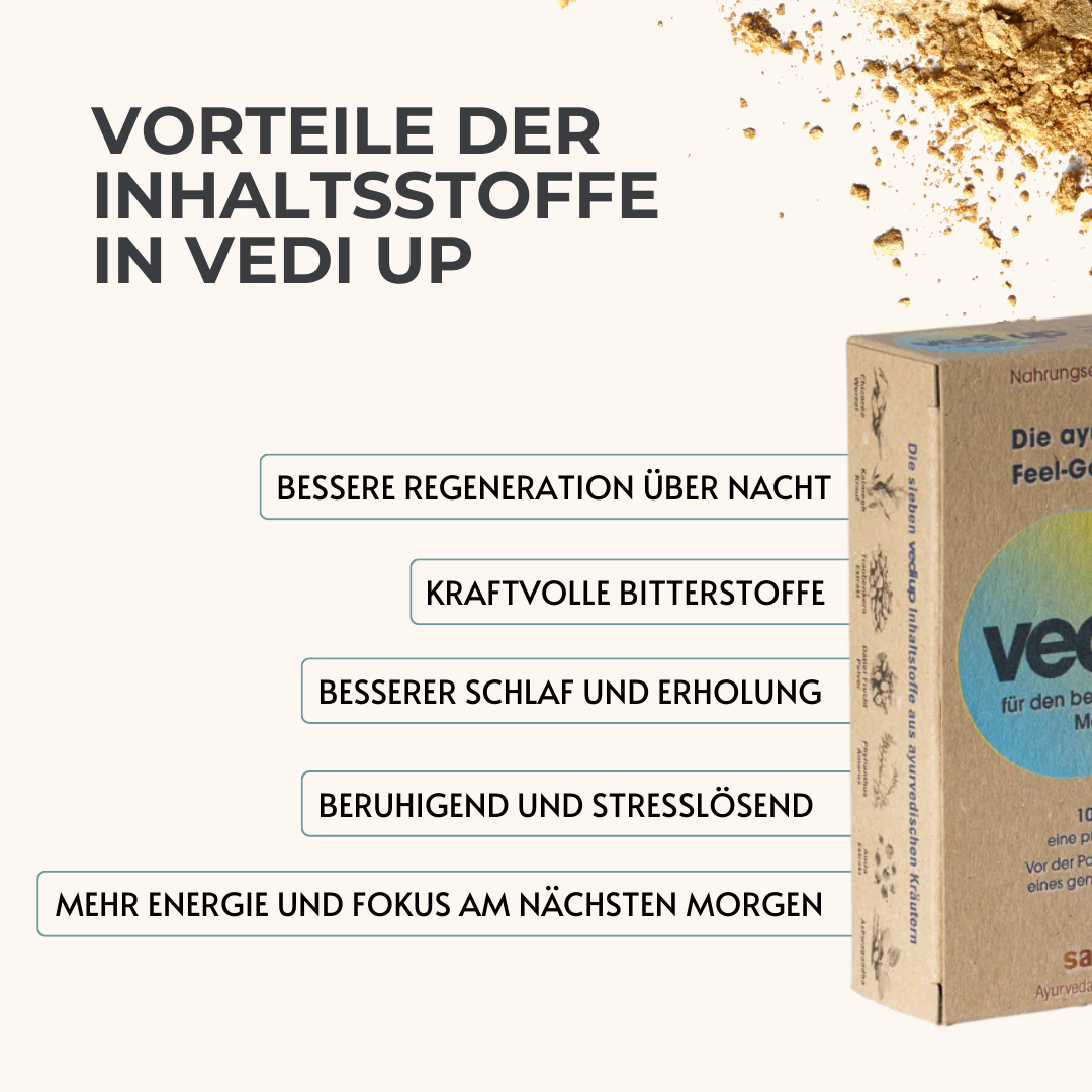 Ayurvedische Kapsel vedi up "Fan Box" (10 Kapseln) – sandhya natural